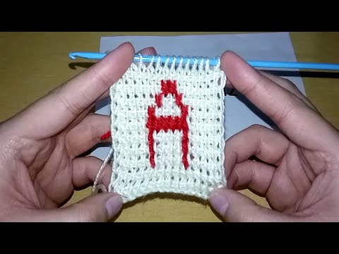 Tunus İşi A Harfi Yapılışı Sesli Anlatım Super Easy Tunisian Knitting