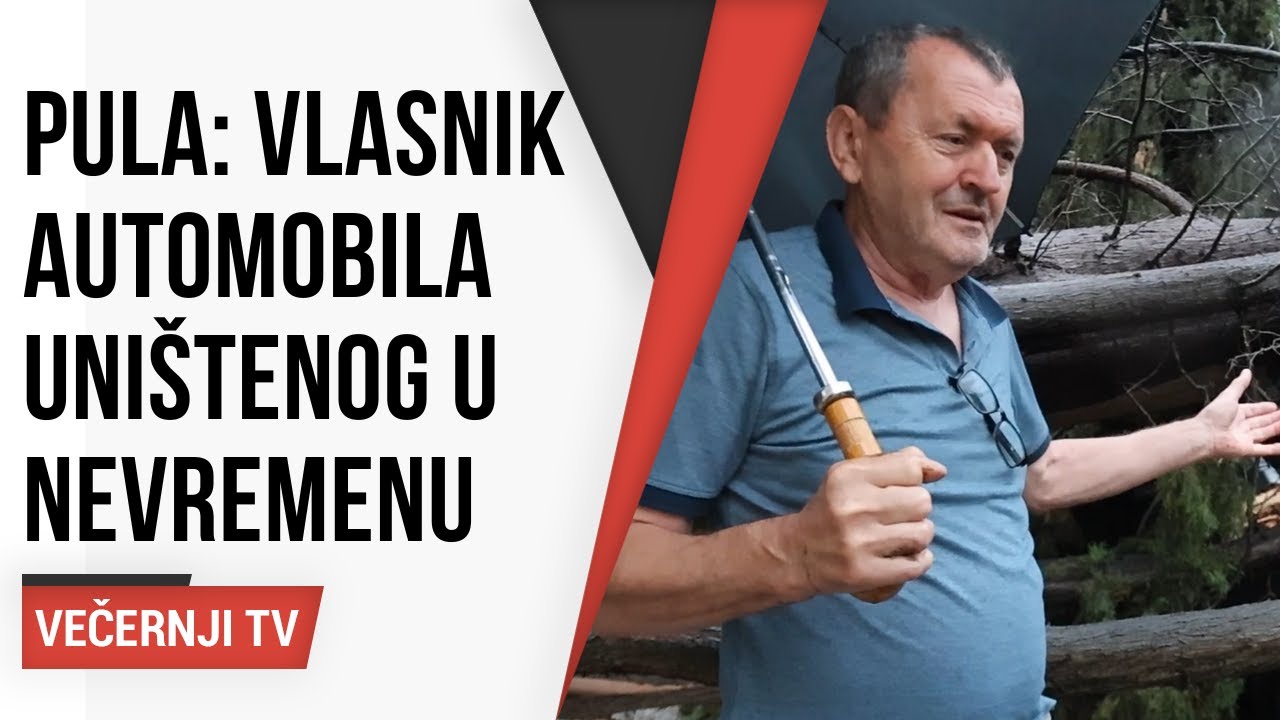 Pula: Vlasnik automobila koje je potpuno uništeno nakon pada stabla u ...