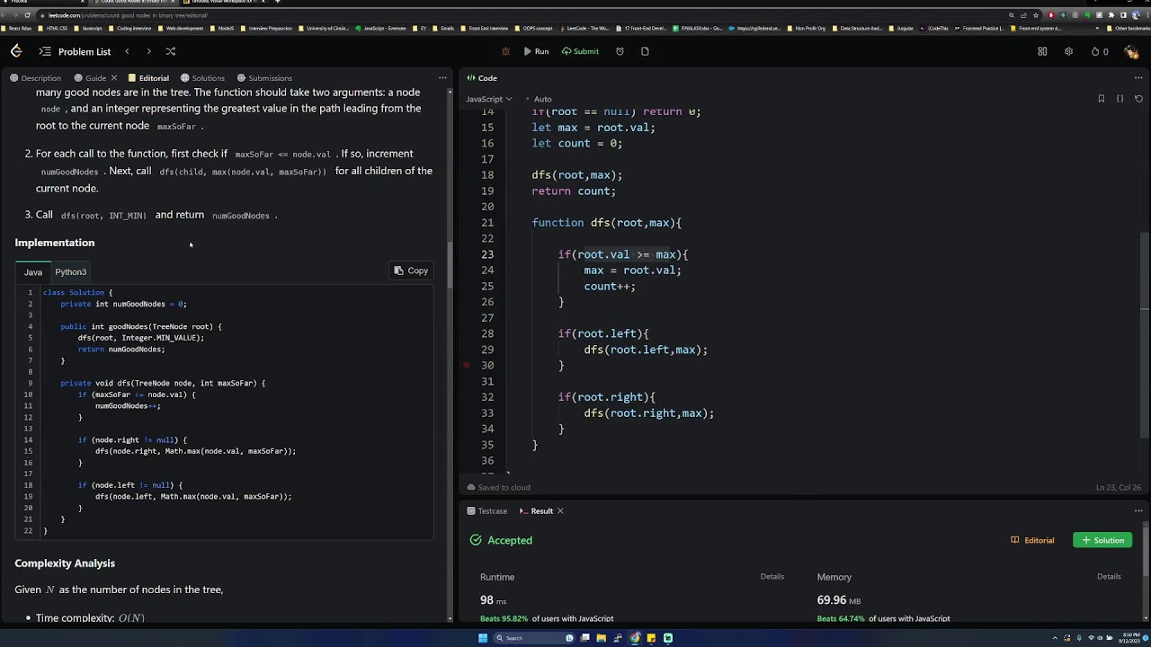 1448 Count Good Nodes In Binary Tree Leetcode Binary Tree Youtube 4809
