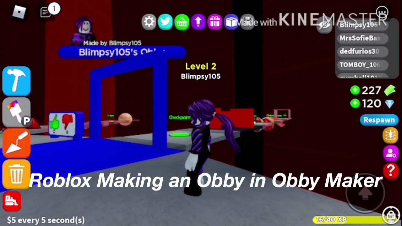 Roblox making an Obby in Obby Maker - YouTube