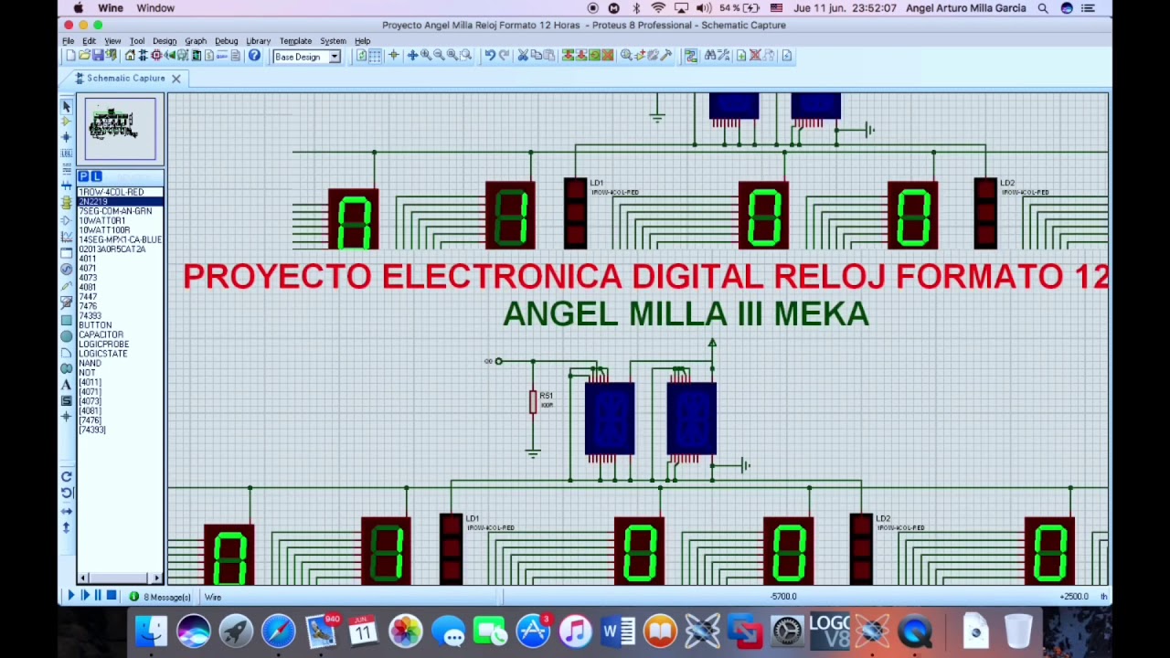 Angel Milla Proyecto Electrónica Digital Reloj Formato 12 Horas - YouTube