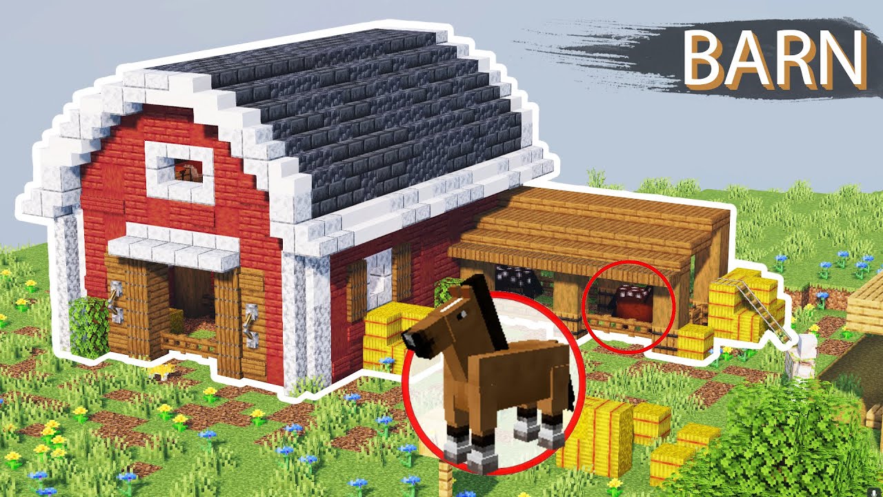 Old Barn for Animals | How to Build in Minecraft - YouTube