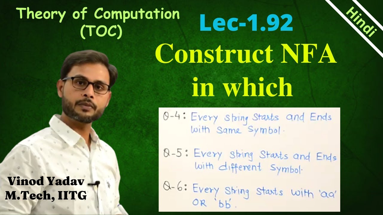 L 1.92 | Construction of NFA example | What is NFA with example | NFA ...