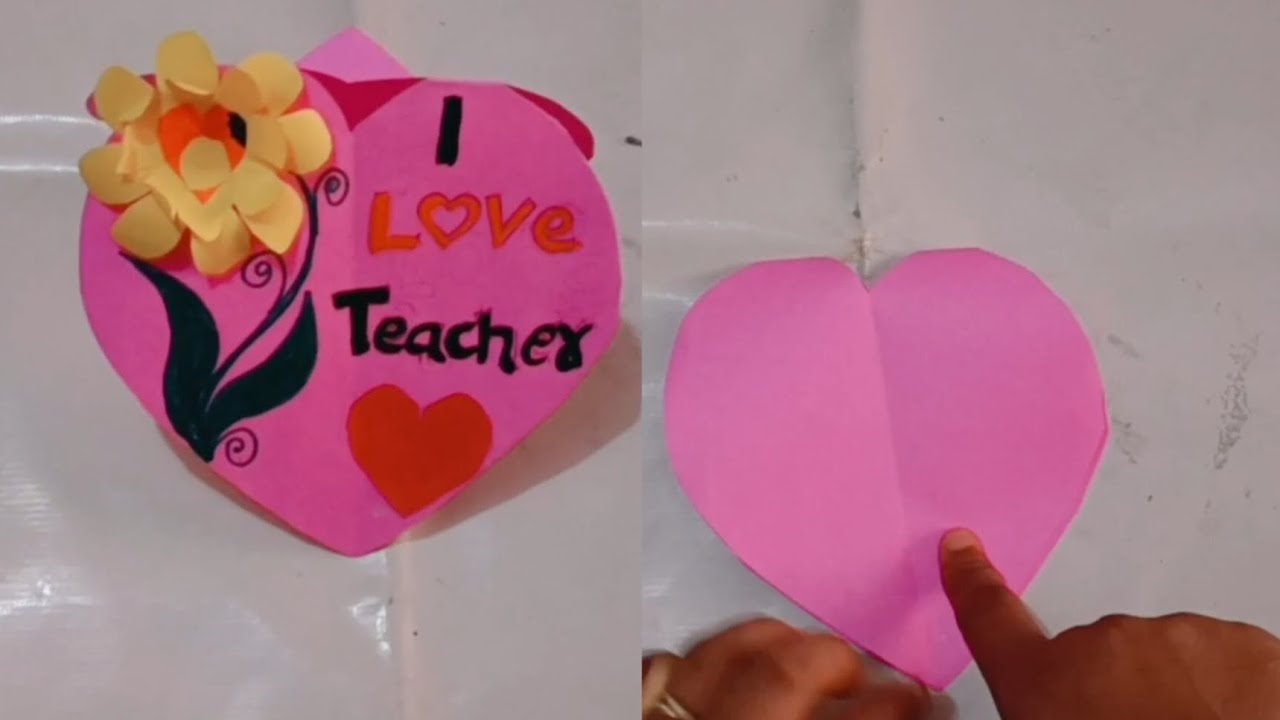 day Happy Teachers day card #craft paper art card #beautiful greeting # ...