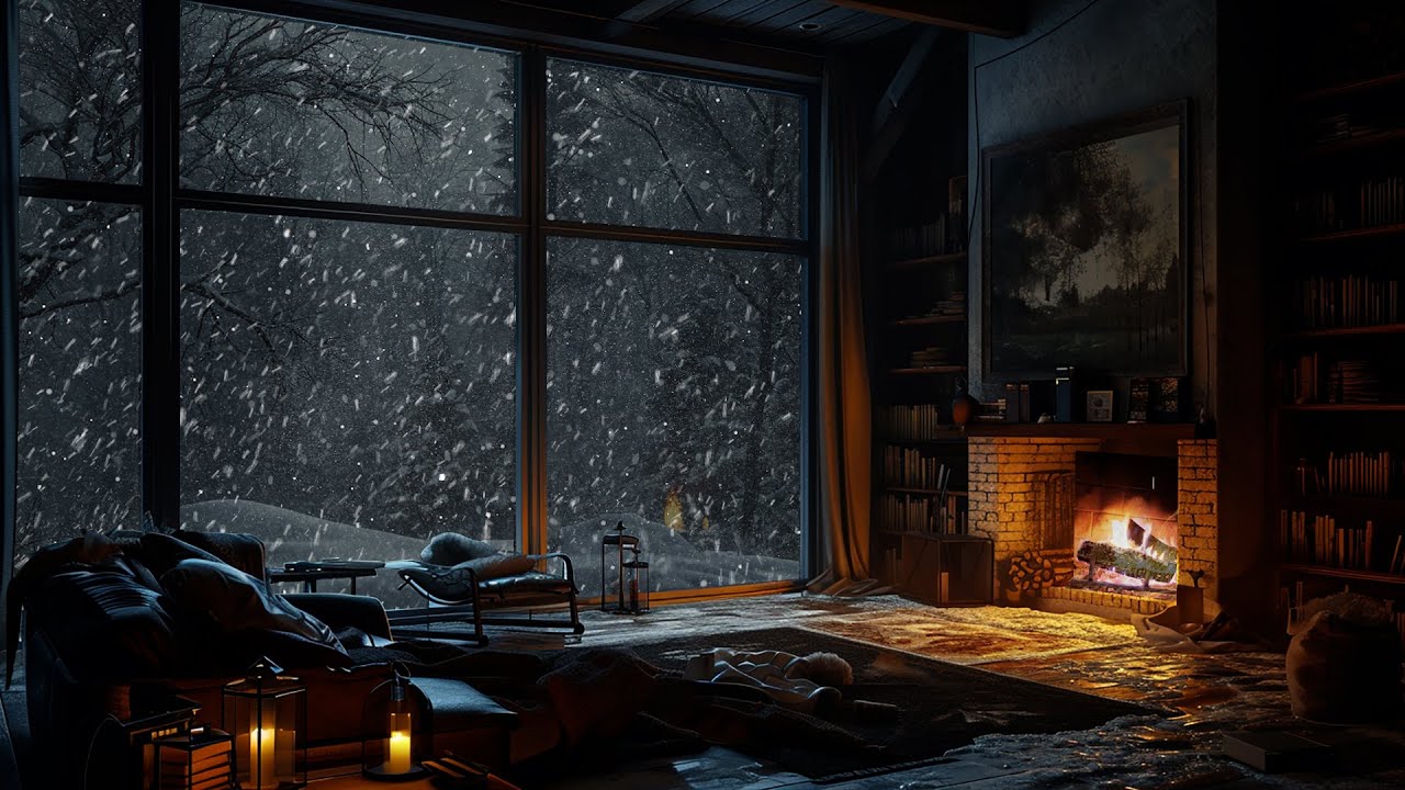 Relaxing Snow Day | The Peaceful Sounds Of Nature Relieve Your Pressure ...