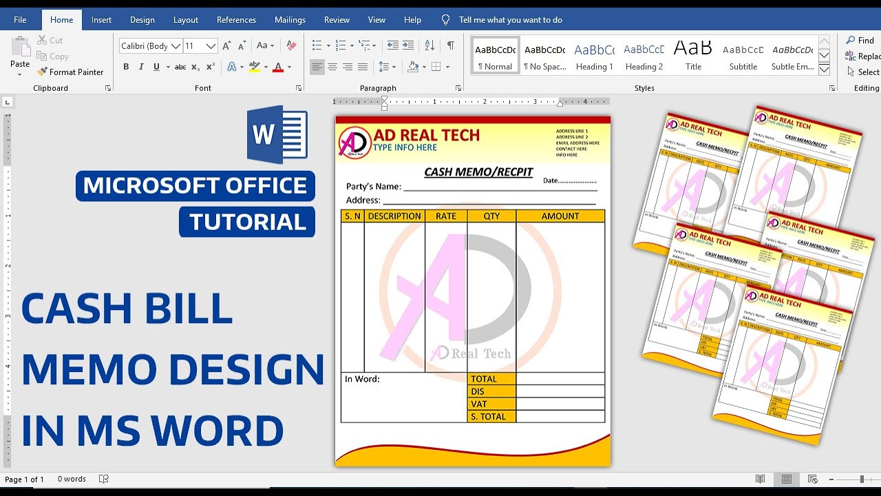 How To Create Bill In Ms Word Jzauniversal how-to-create-bill-in-ms-word-jzauniversal