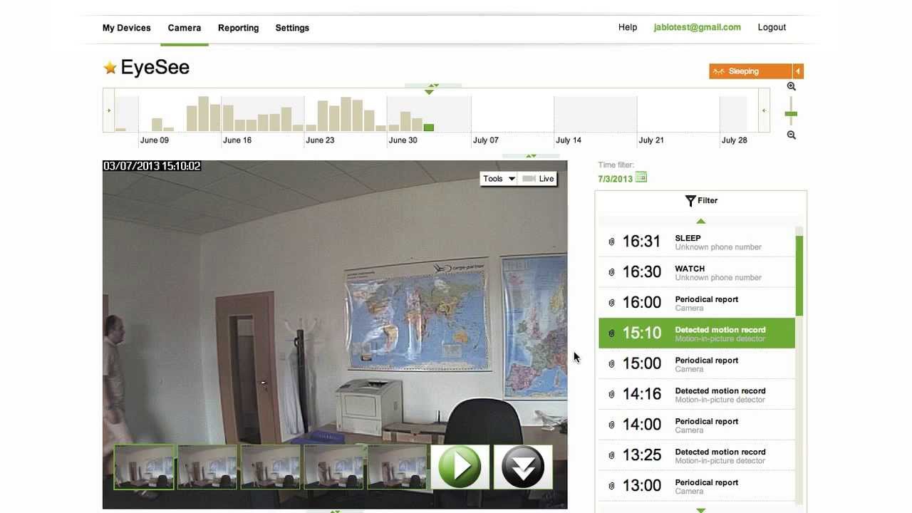 EYE 02 GSM security camera online cloud walkthrough - YouTube