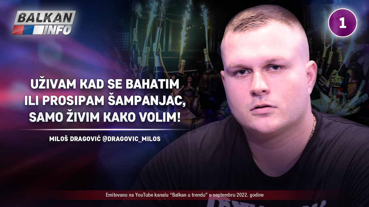 INTERVJU: Miloš Dragović - Uživam kad se bahatim i prosipam šampanjac ...