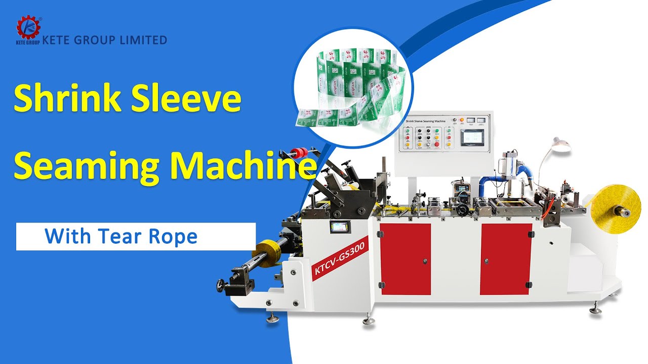 Fully Automatic Shrink Sleeve Seaming Machine With Tear Rope - YouTube
