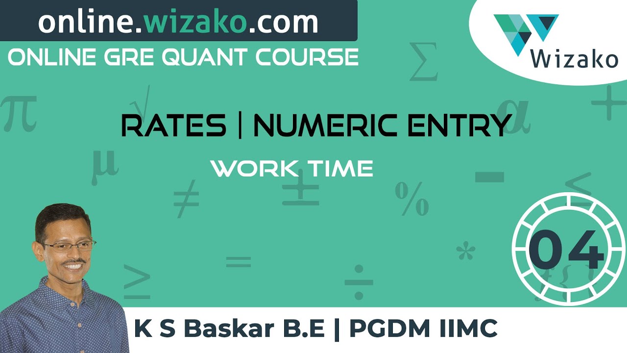 GRE® Rates Sample Question 4 | Numeric Entry - Work Time | GRE Sample ...