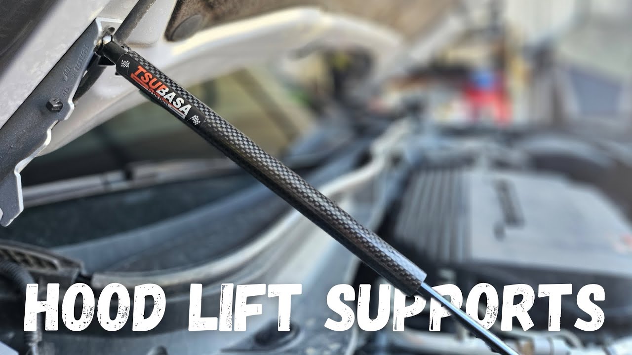 TSUBASA Hood Lift Supports Install - YouTube