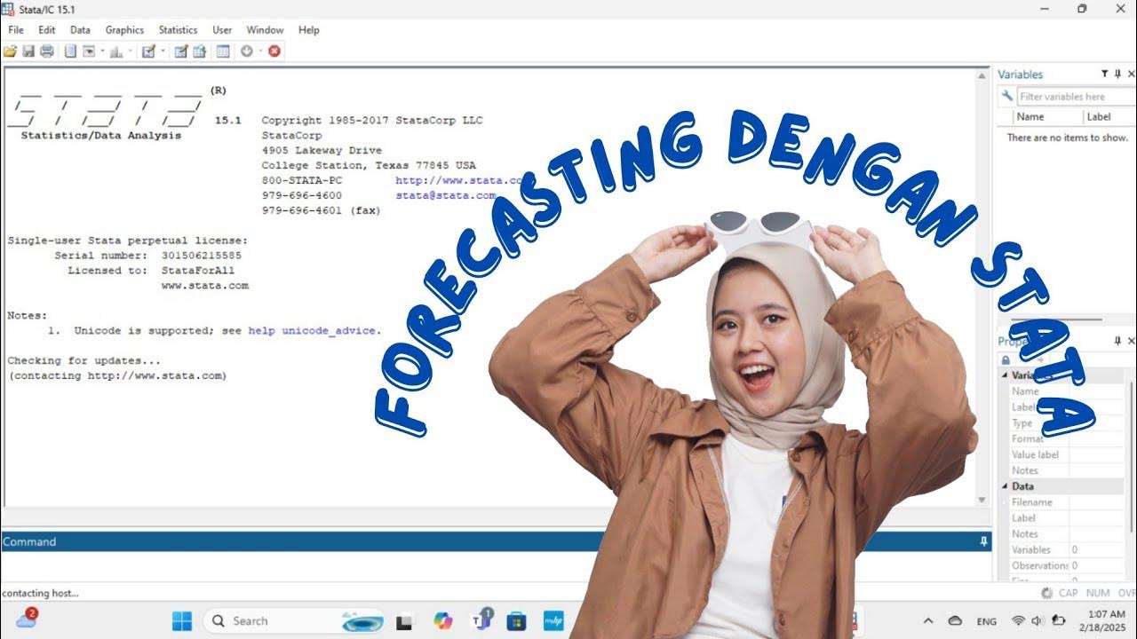 AR/MA/ARMA/ARIMA dan FORECASTING menggunakan STATA - YouTube