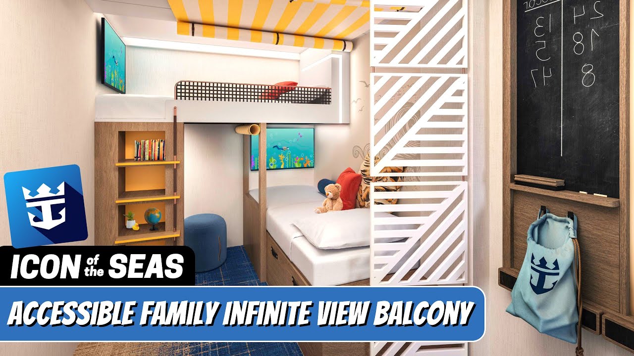 Icon of the Seas | Accessible Infinite Family Ocean View Stateroom Tour ...