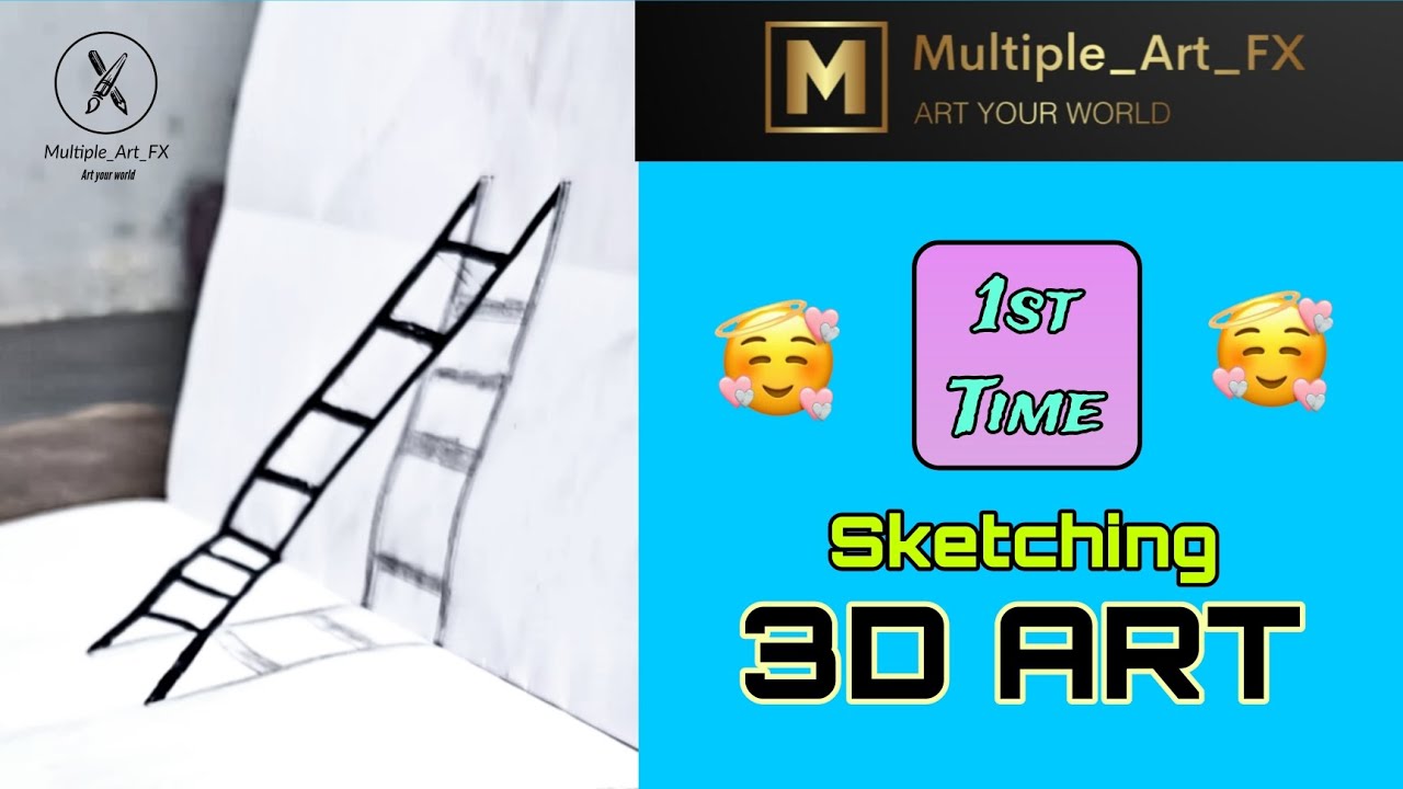 1st Time, Sketching 3D Art | MULTIPLE_ART_FX | sketch | 3D Art | - YouTube