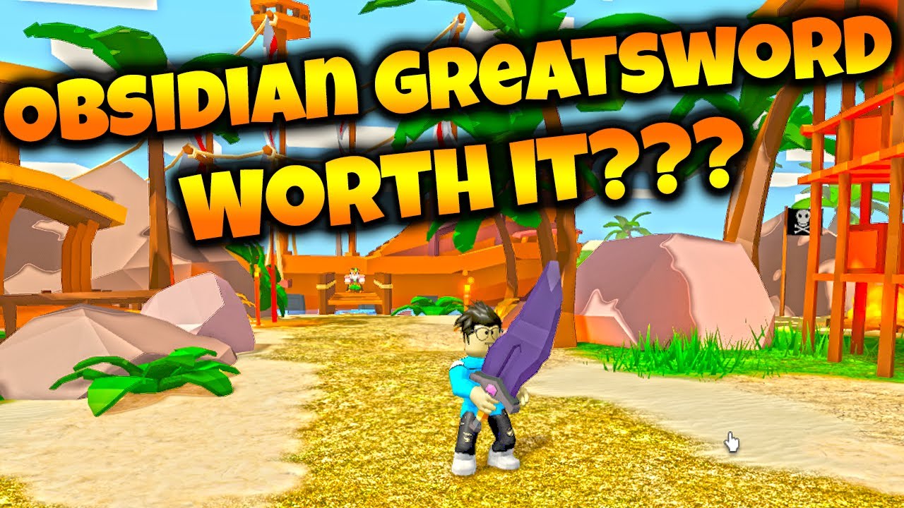Obsidian Great Sword Worth it? / Review Roblox islands - YouTube