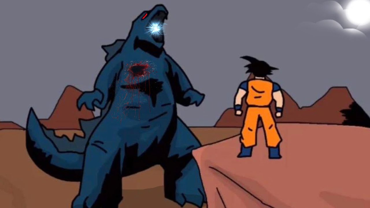 GOKU vs GODZILLA Animation - YouTube