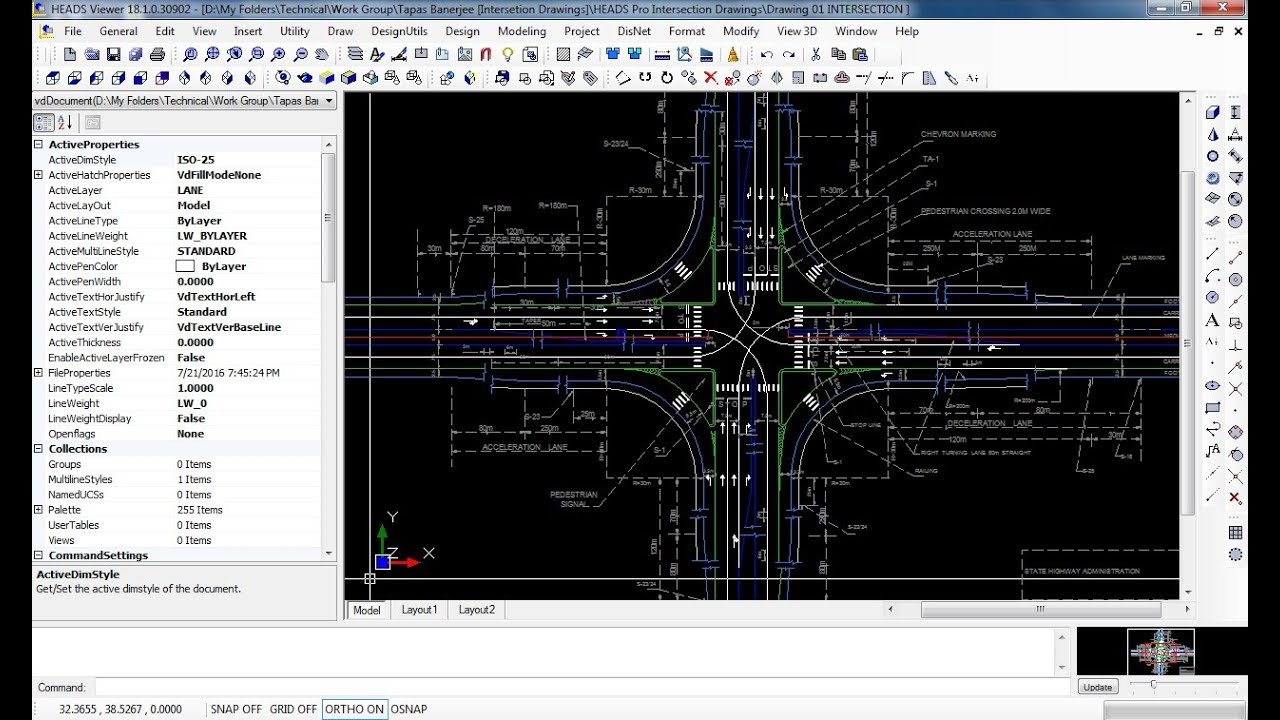Highway Design Tutorial Video Intersection Type Design in CAD Viewer ...