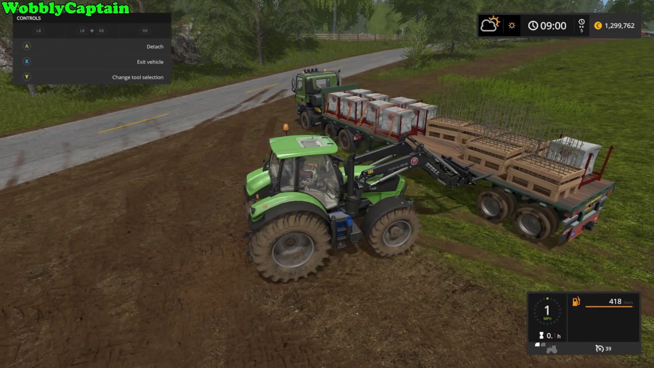 Lets Play Farming Simulator 17 Loading & Unloading Pig Food Pallets ...