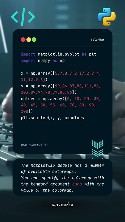 python data analyst - Matplotlib Scatter ColorMap - YouTube