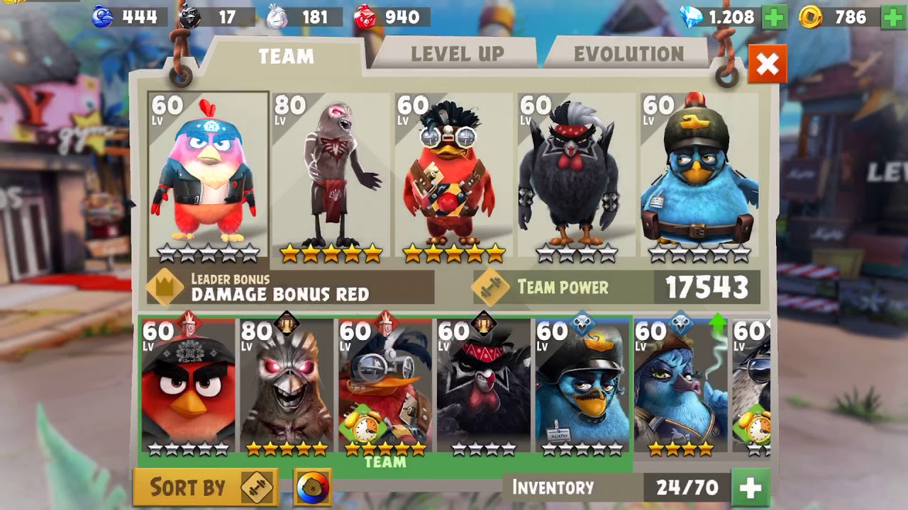 Angry Birds Evolution : View of the Flock and some Gameplay - YouTube