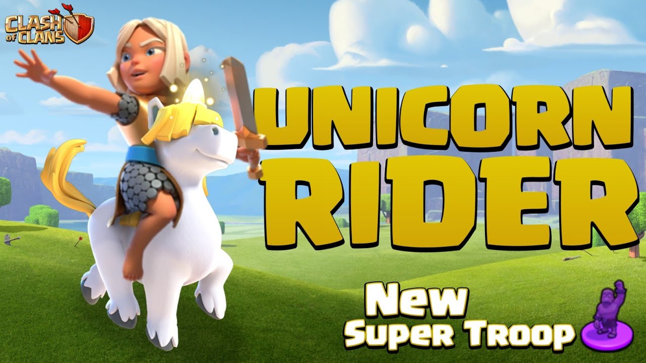 Unicorn Rider | Clash of clans | coc upcoming update | New Super Troop ...