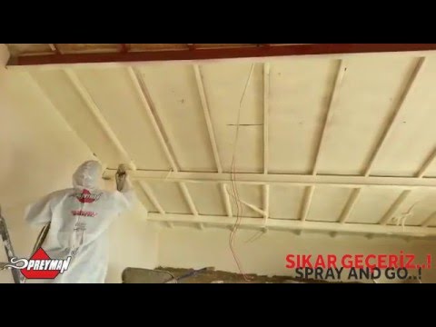 Spreyman - Sprey Poliüretan Çatı Ters Tavan Osb Uygulaması - YouTube