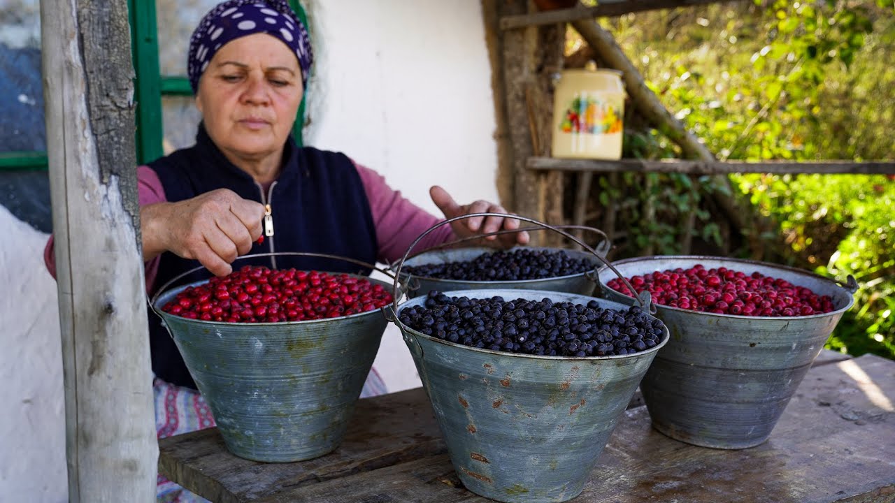 🍇 Village Tradition: The Best Way to Make Wild Berry Sweets 🍬🍓 - YouTube