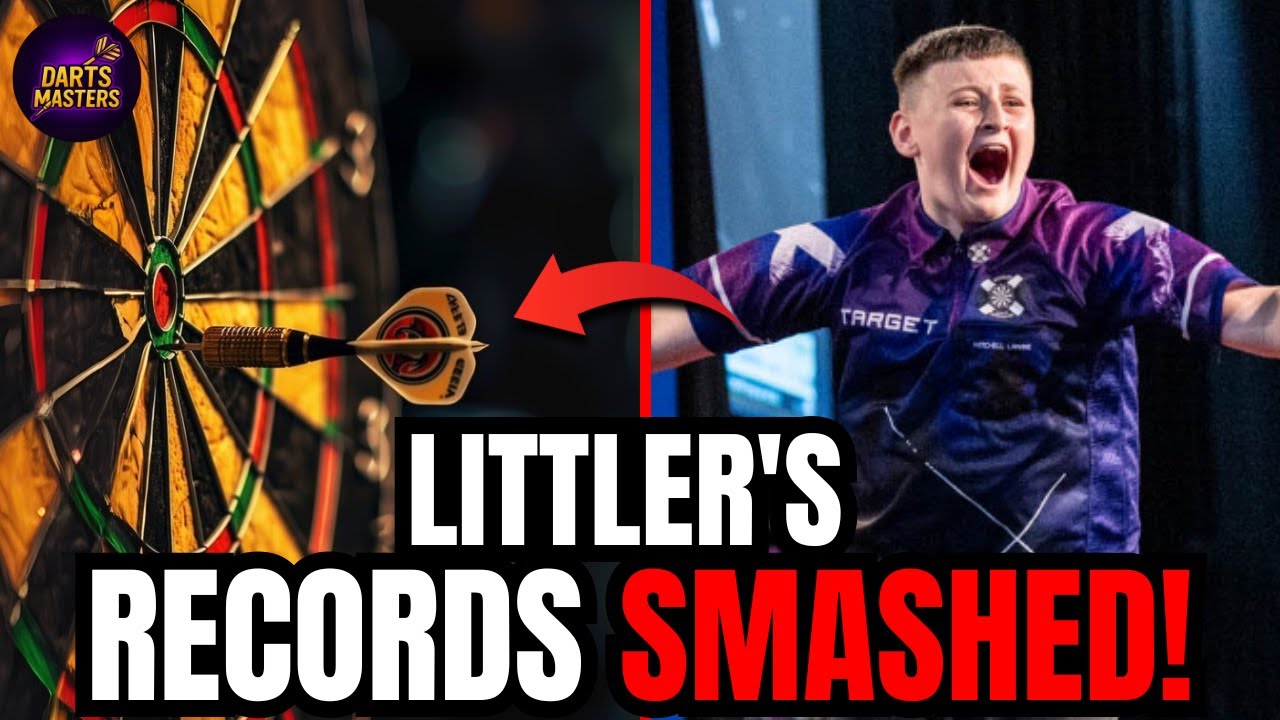 14-Year-Old DESTROYS Littler’s Records! Mitchell Lawrie Makes Darts ...