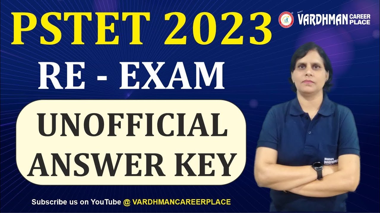 PSTET 2023 RE - EXAM Unofficial Answer Key | 30 April | Pstet 2023 ...