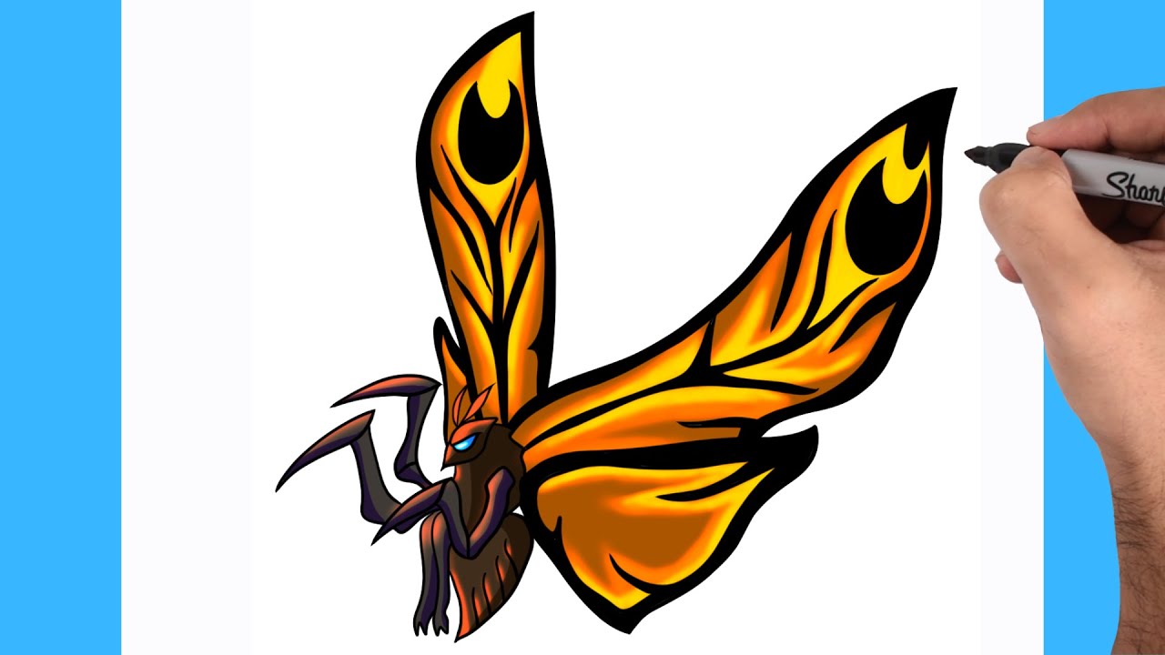 COMO DESENHAR MOTHRA | GODZILLA - YouTube