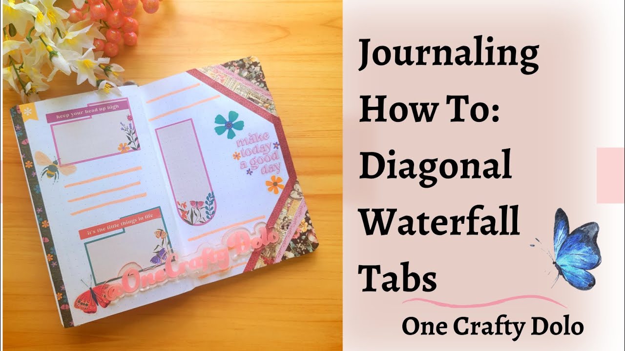 Journaling How To: Diagonal Waterfall Tabs - YouTube