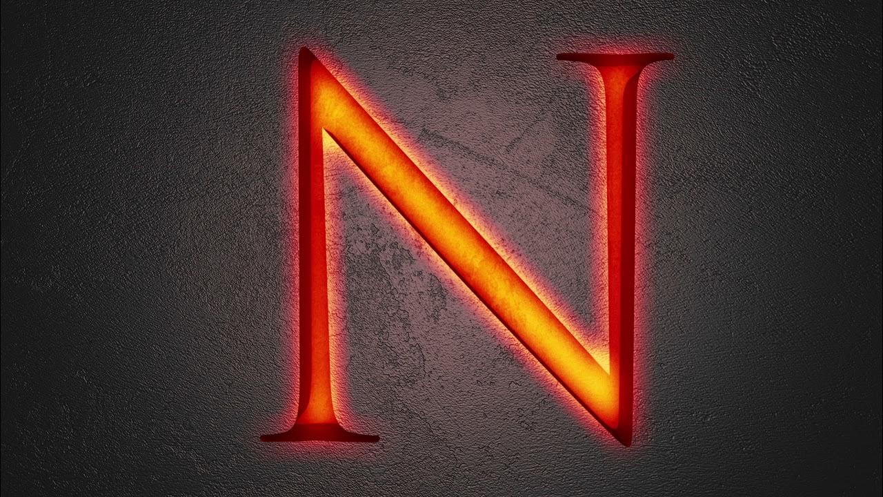 Letter N shining on stone background, seamless looping, 4K | 60 minutes ...