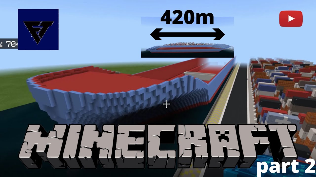 Construction of the largest cargo ship on Minecraft part2 - YouTube