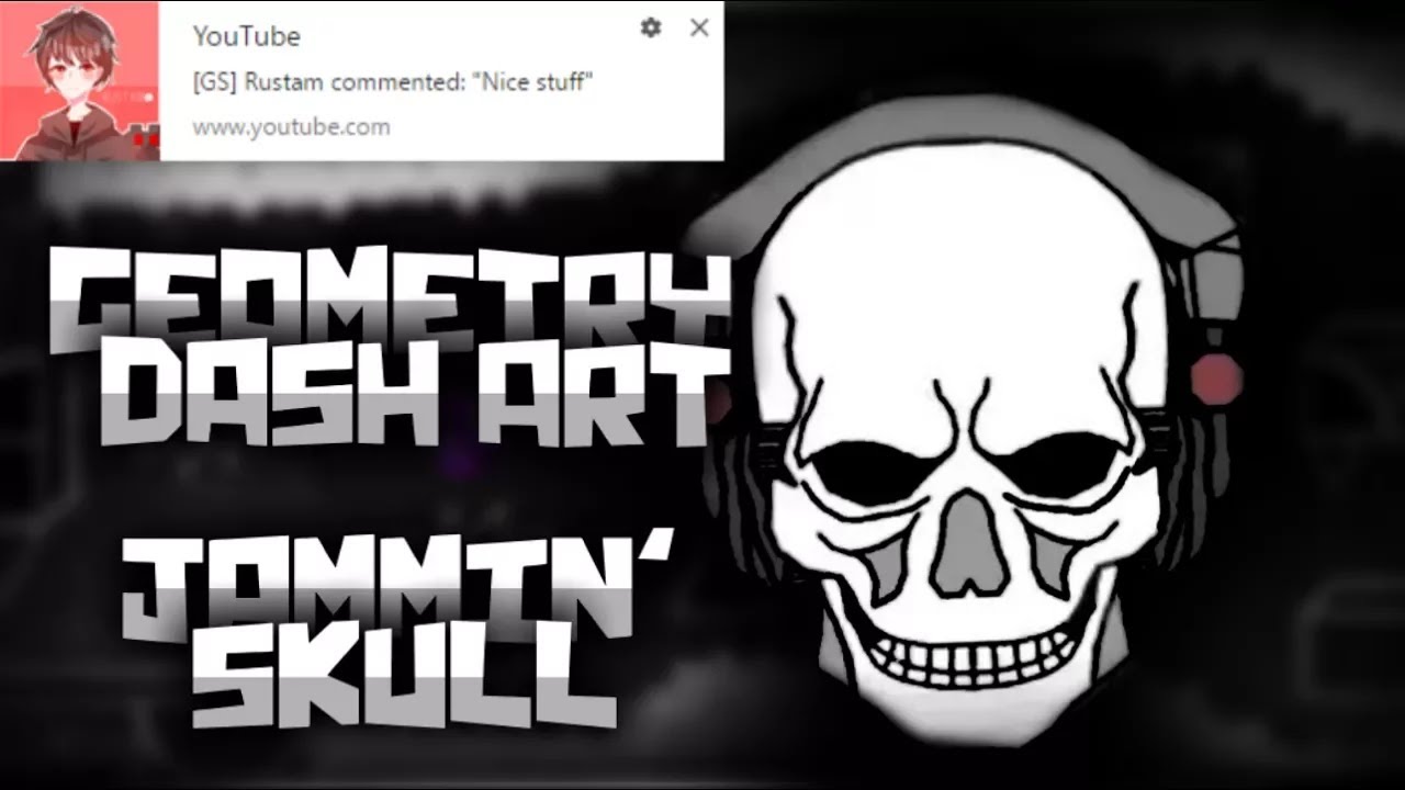 Geometry Dash Art | Jammin' Skull - YouTube