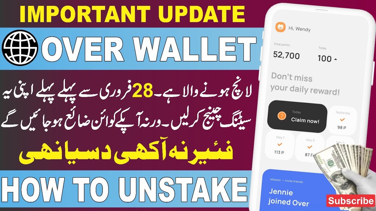 Over Wallet Minning App Important Update | Remove Staking | How to ...