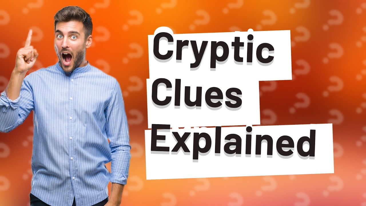 What is an example of a cryptic crossword clue? - YouTube