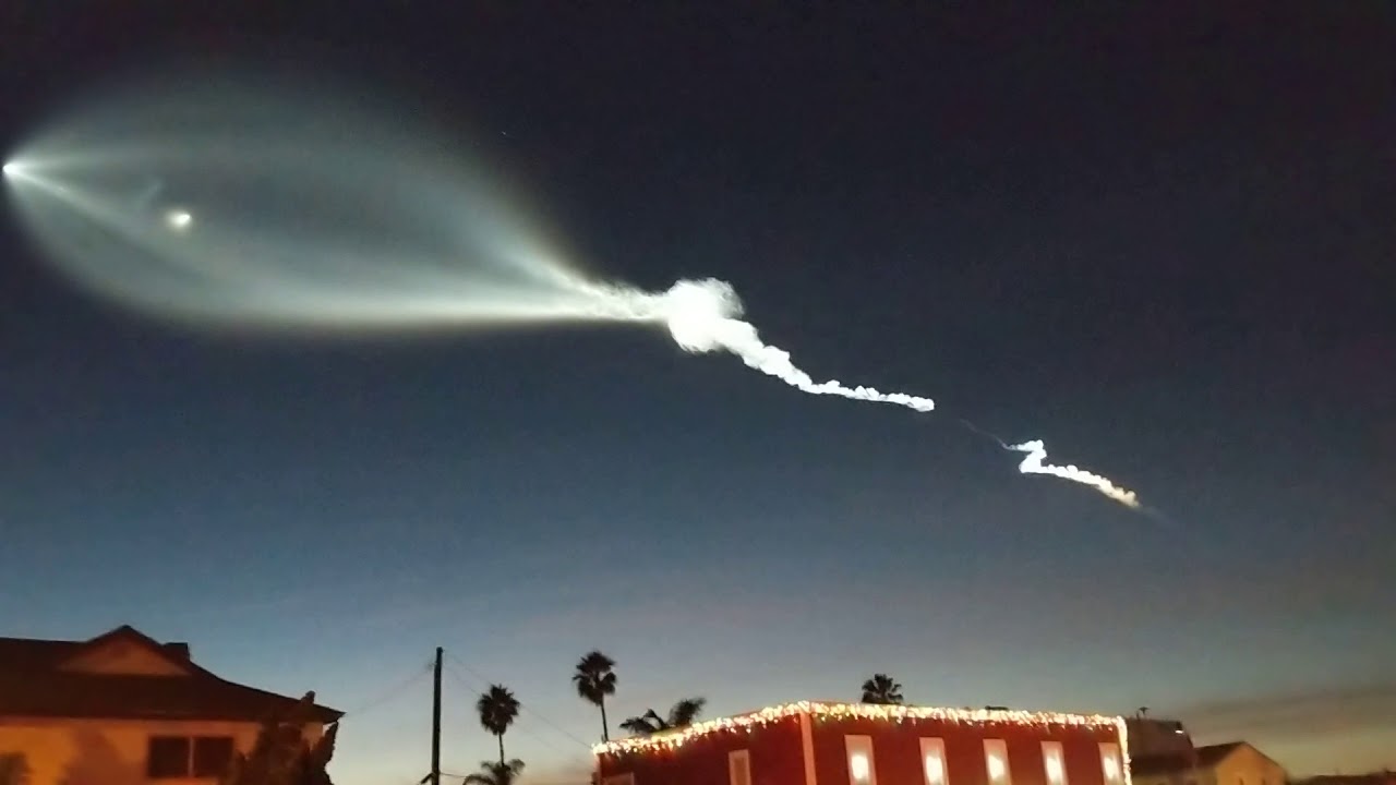 Space X Falcon 9 Rocket Separation and Contrail - YouTube