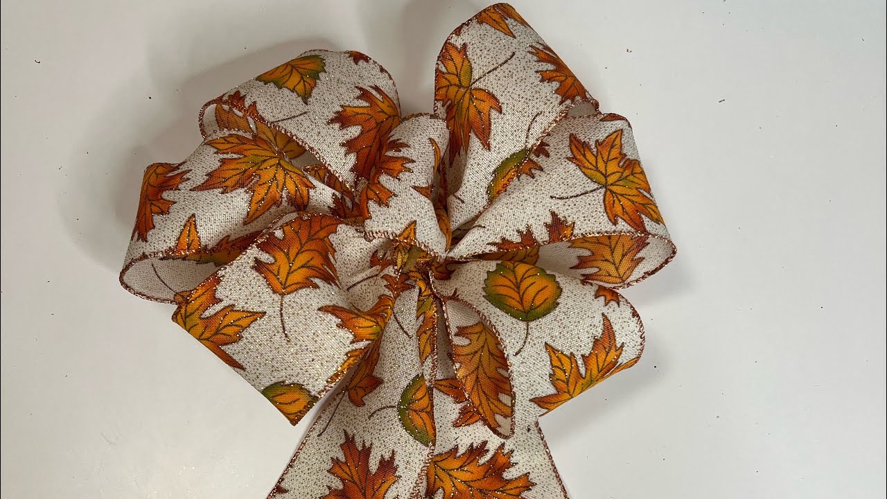 HOW TO MAKE THIS EASY FALL BOW// DIY TUTORIAL #41 - YouTube