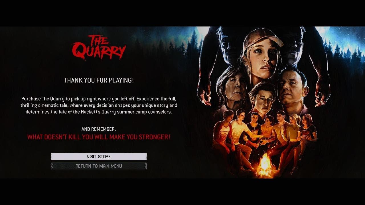 The Quarry | Game Demo opening | PS5 4K HDR | - YouTube