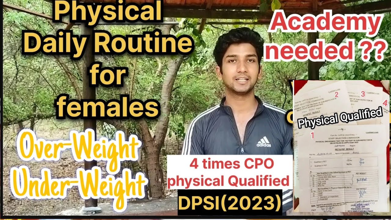 CPO 2024 Physical Preparation for Girls | Daily Routine for CPO | Key ...