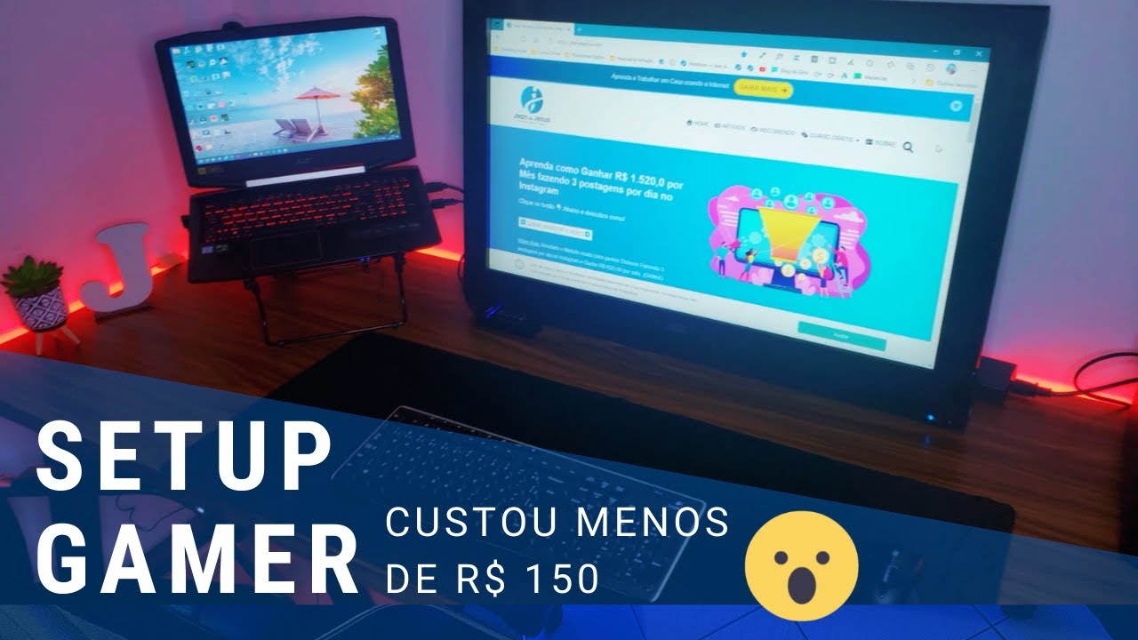 COMO FAZER UMA MESA GAMER BARATA - #DIY - YouTube