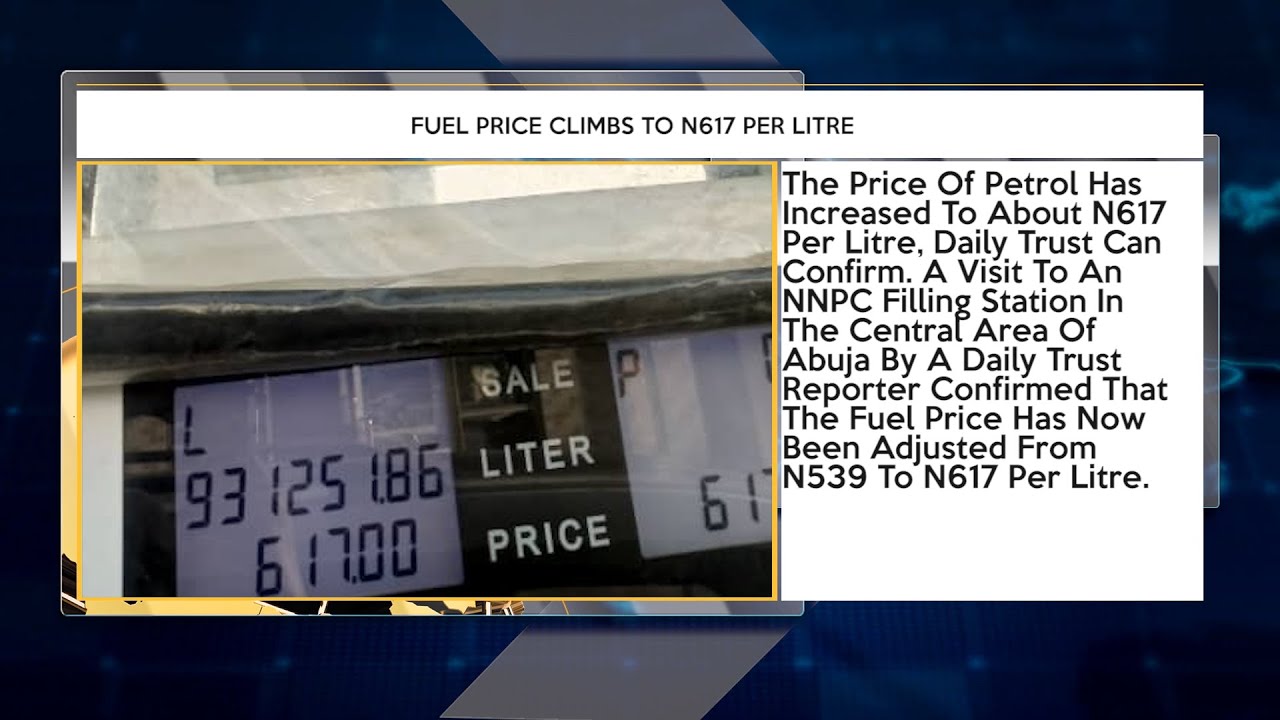 Fuel Price Climbs To N617 Per Litre + More Top Stories | TRUST TV - YouTube