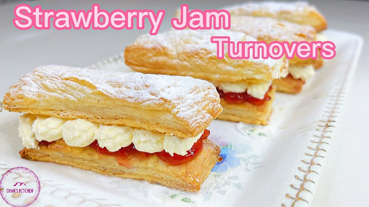 How to make Strawberry Jam Turnovers *Under 10 minutes* - YouTube