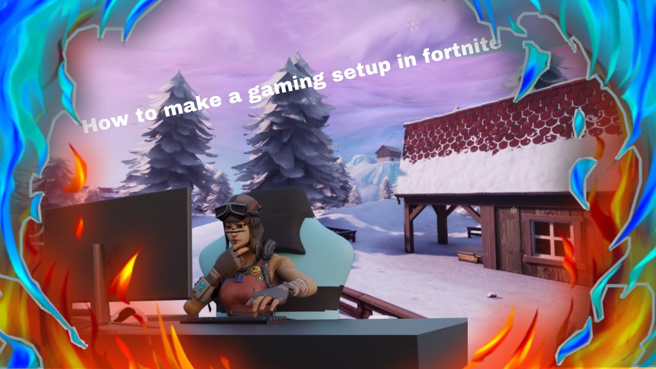 How to make a gaming setup in fortnight - YouTube