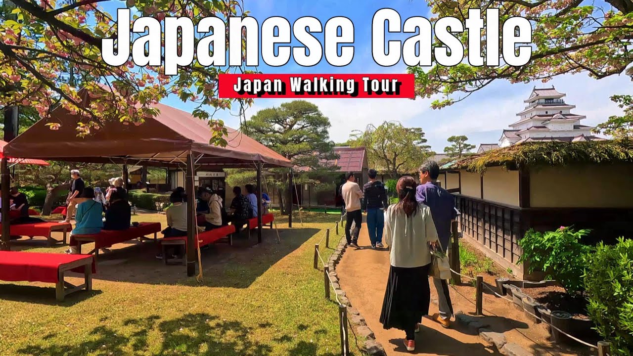 Shogun Castle,Japan Walking Tour -4K JAPAN- Aizuwakamatsu,Tsuruga jo ...