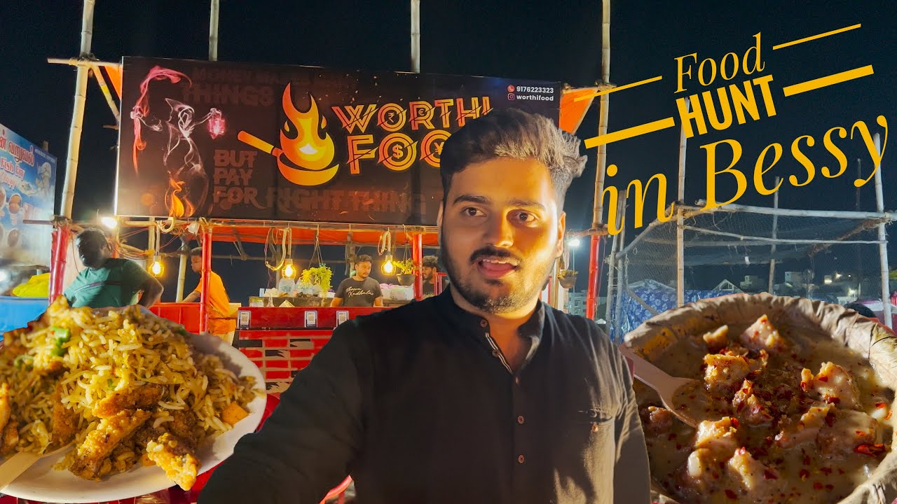 💢Food Hunt In | Bessy Beach @59 Rs chicken fried rice ⁉️|😱 | full funn ...