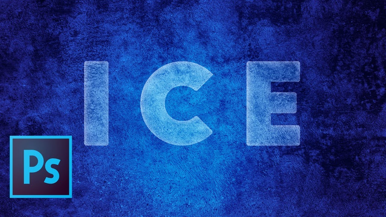 Ice text effect _ photoshop - YouTube
