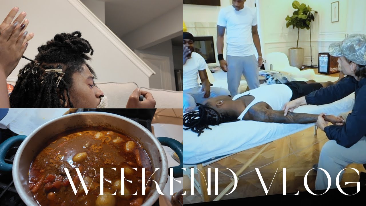 Weekend Vlog | Streaming Kai Cenat, Sunday dinner, & retwisting locs ...