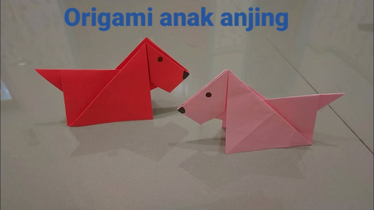 Tutorial #25 II anak anjing dari kertas origami - YouTube