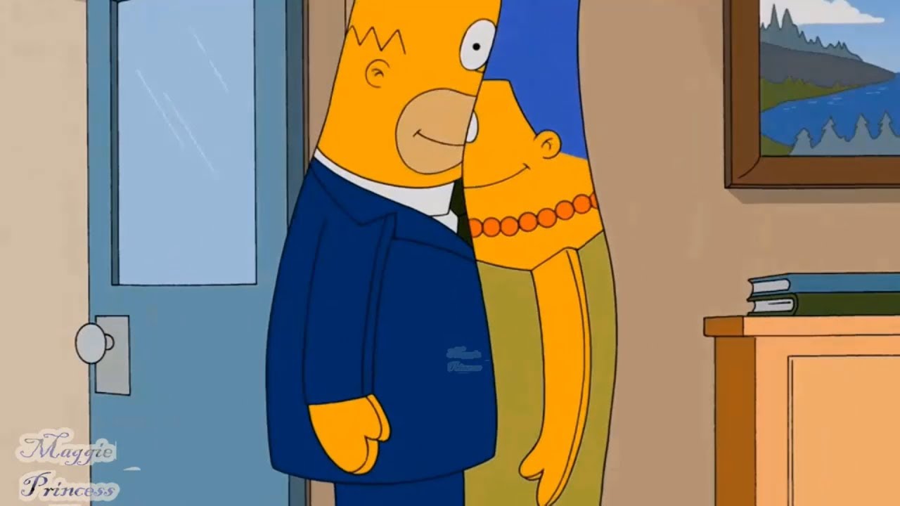 Homer vs Marge are deformed and stick together! - YouTube